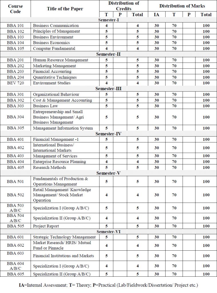Bachelor of Business Administration (BBA) – USTM