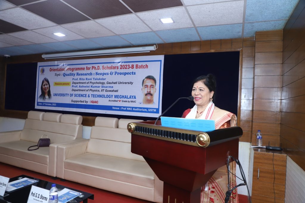 IITG Prof Sharma at USTM PhD Orientation - USTM