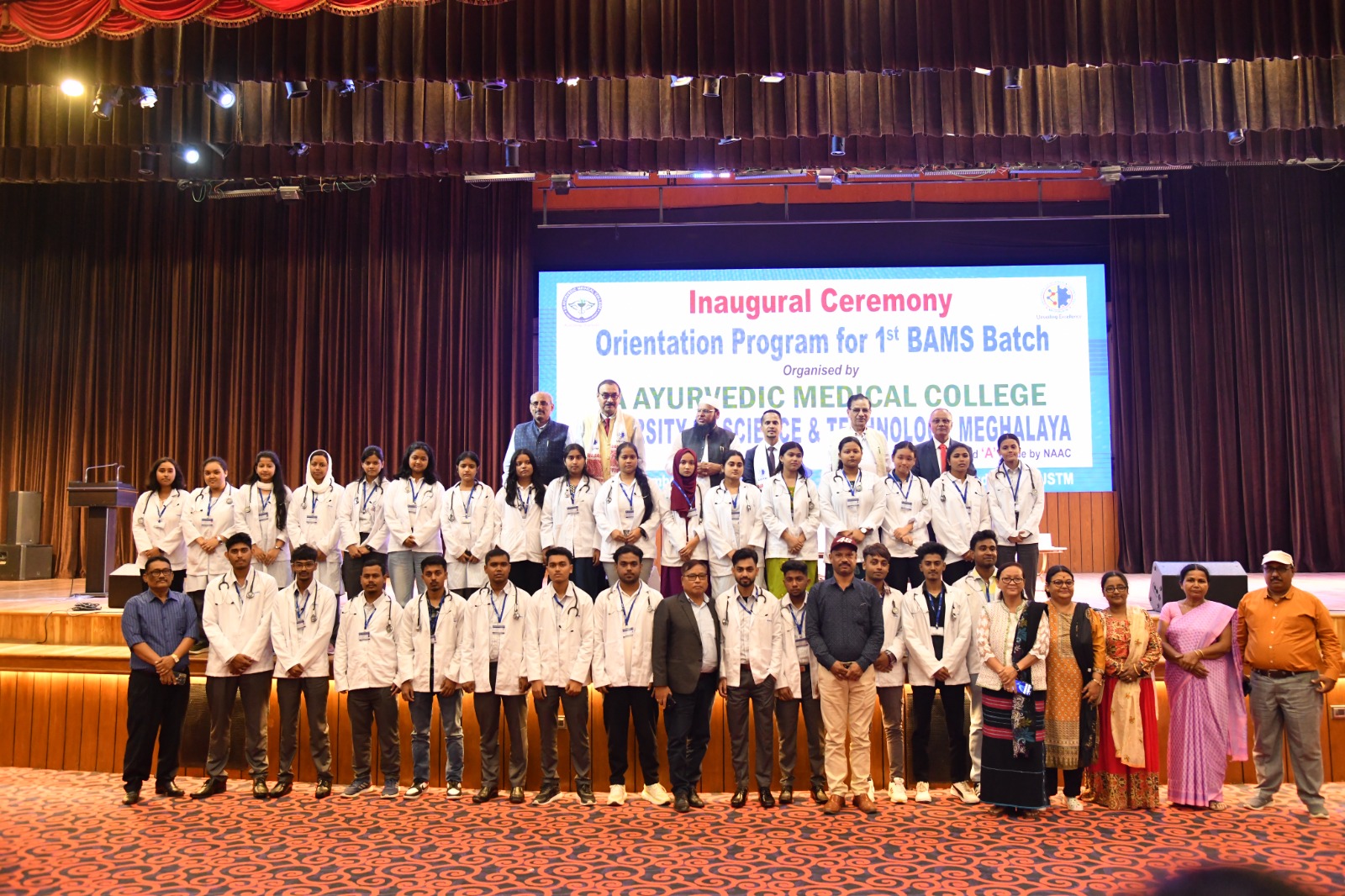 1st Batch of BAMS Launched by Minister Shylla at USTM - USTM