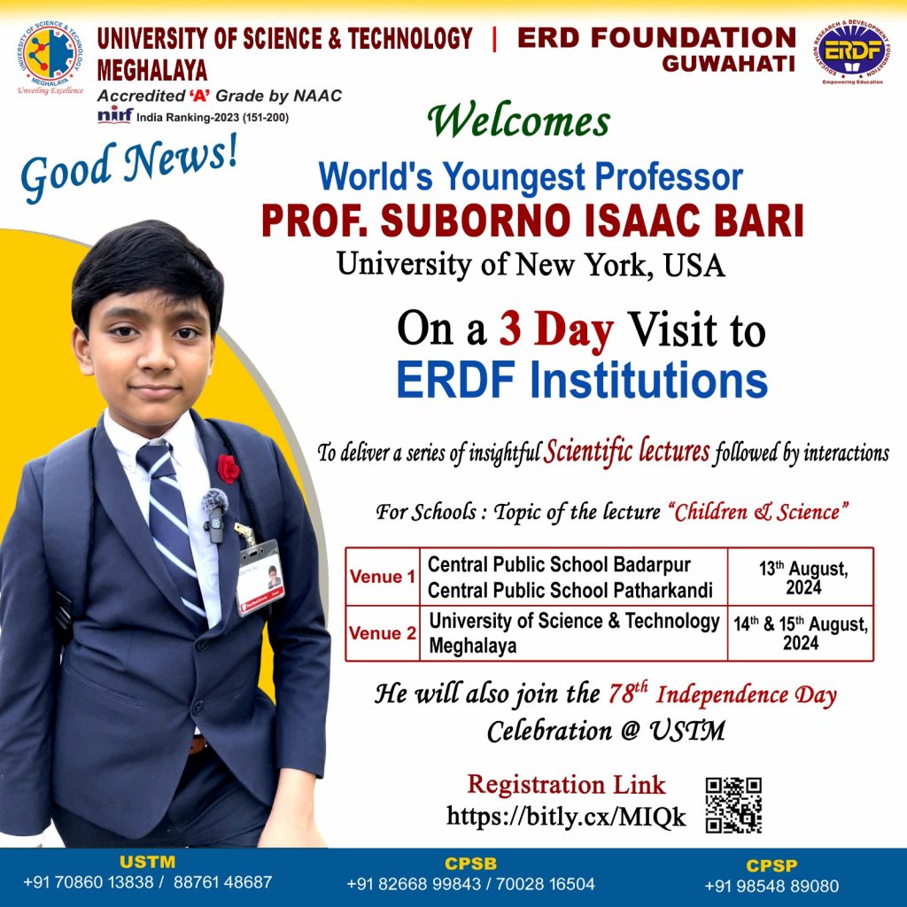 World's Youngest Professor on a 3-day visit to USTM & ERDF Institutions - USTM