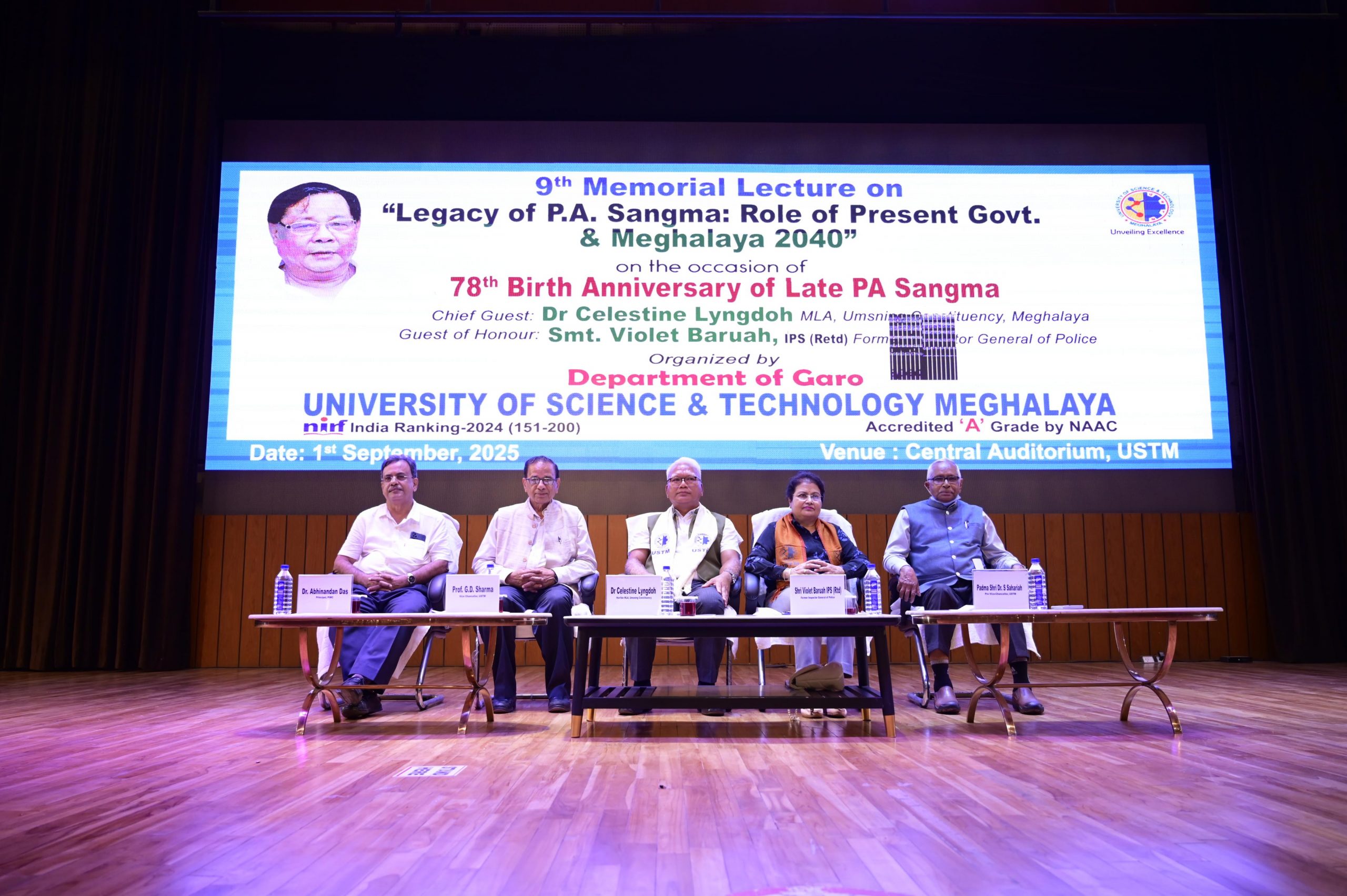USTM Celebrates Northeast's Unforgettable Trailblazer - P.A. Sangma on ...