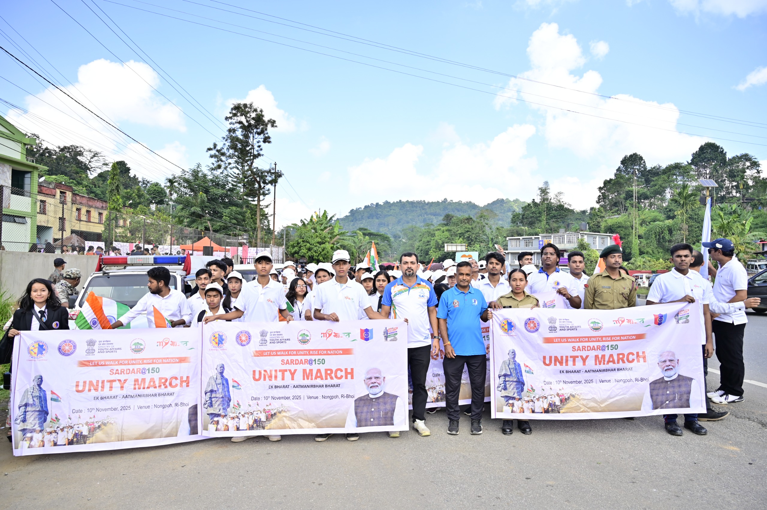 USTM Marks Sardar@150 with Unity March in Ri-Bhoi District - USTM