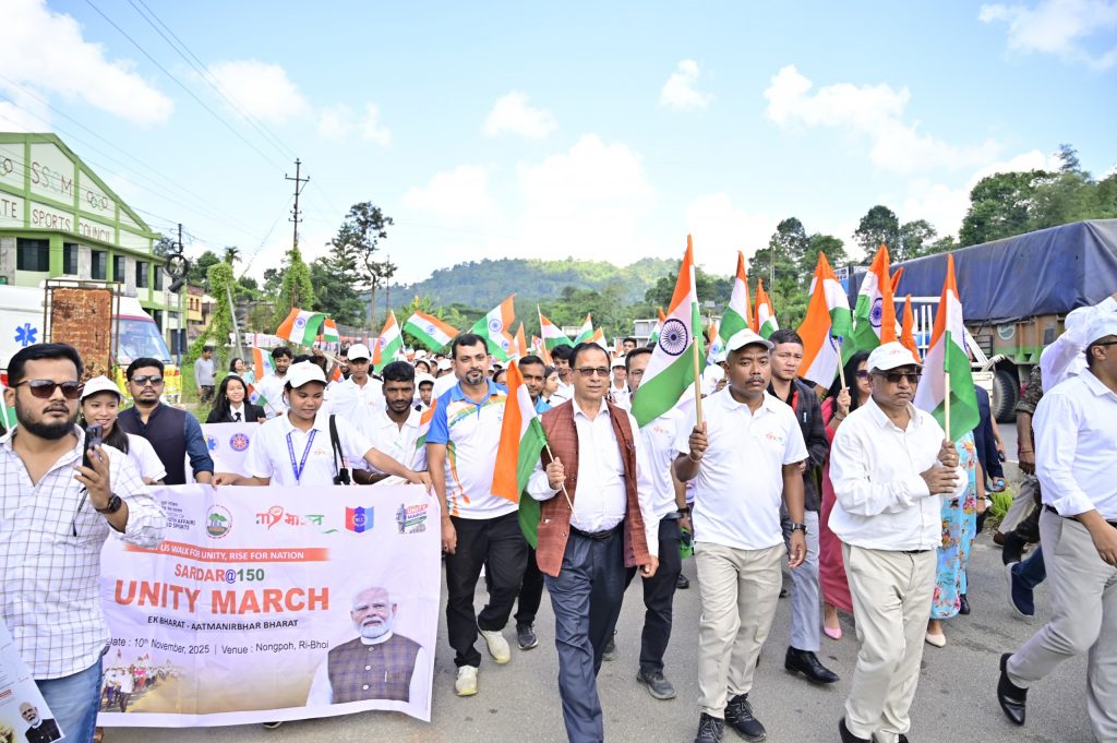 USTM Marks Sardar@150 with Unity March in Ri-Bhoi District - USTM